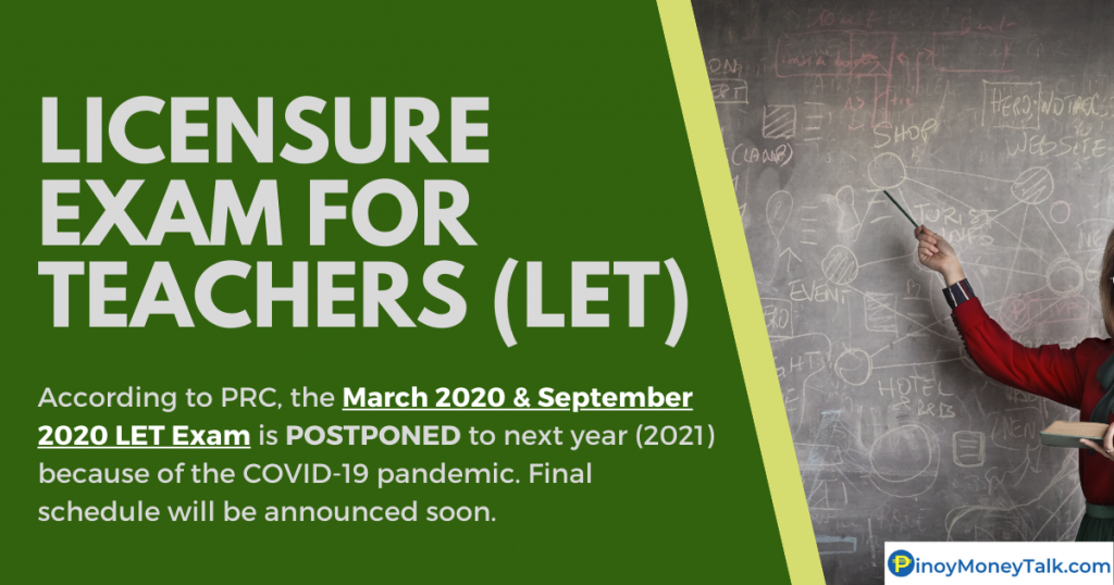 NEW SCHEDULE: Sept 2020 LET Exam (Licensure Exam for Teachers) » Pinoy ...