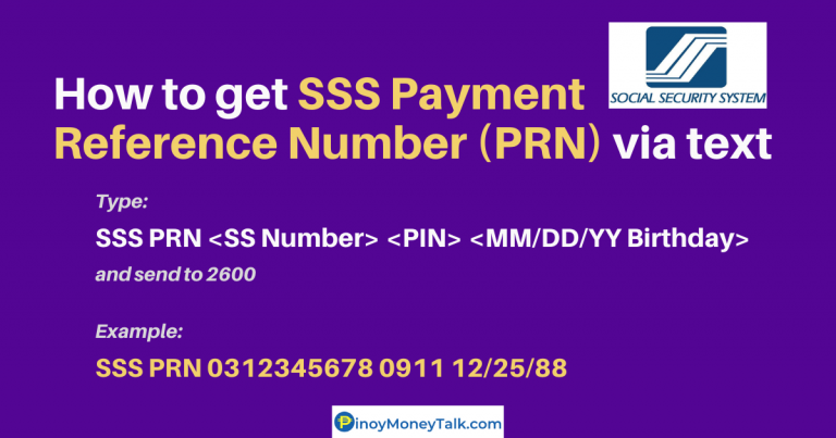 Where to Get SSS Payment Reference Number (PRN) » Pinoy Money Talk