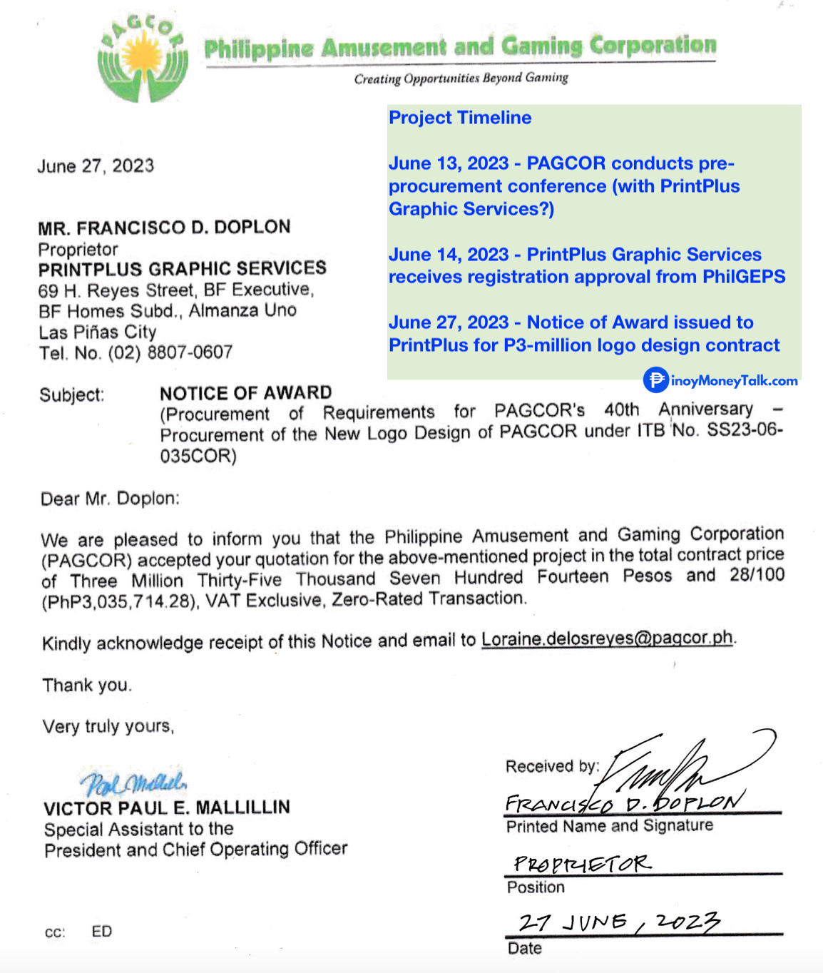 No Public Bidding Done In Pagcors P3 Million Logo Procurement Pinoy Money Talk